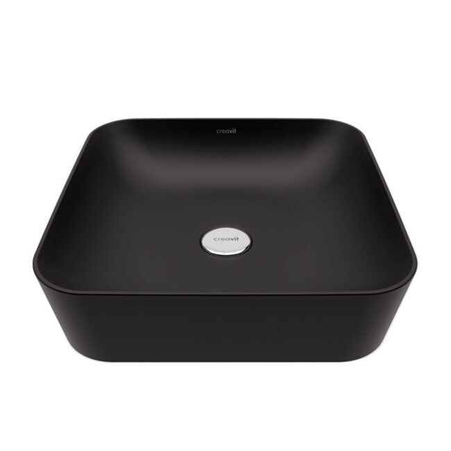 CREAVIT 'ULTRA' CERAMIC COUNTERTOP BASIN SQUARE (40CM) - Uniq